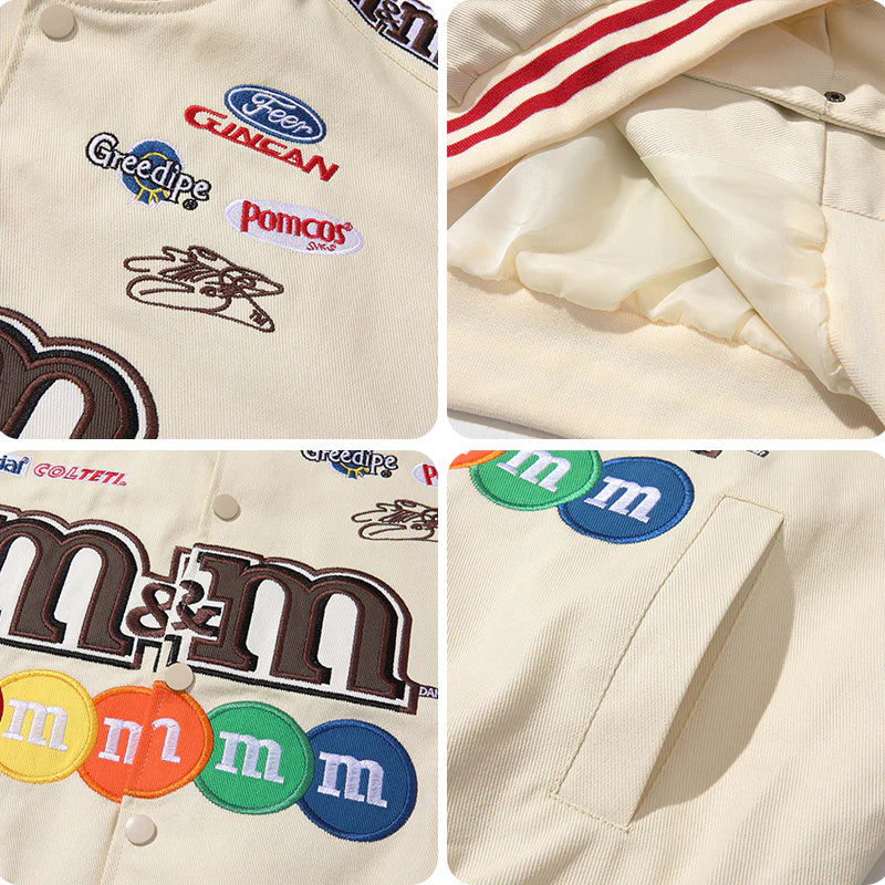 M&M NASCAR RACING JACKET WHITE – paywithvisa